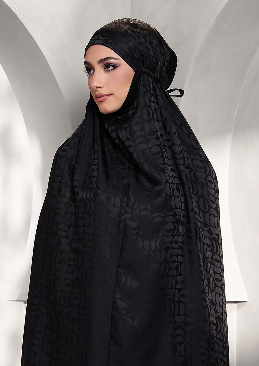 Hilal Black -Women prayer set - Bokitta Subang Jaya